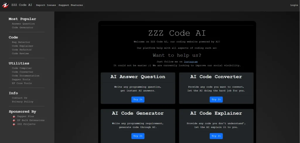 ZZZ Code AI: нейросеть для автоматизации написания кода и программирования