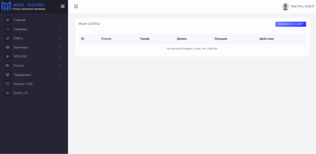 Maze Host: обзор хостинга для сайтов и игровых проектов